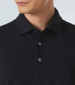Zegna Cotton Pique Polo Shirt - Blue