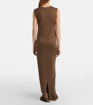 THE ROW Oiva Silk Maxi Dress - Brown
