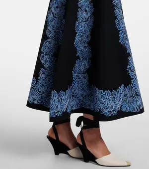 Ulla Johnson Alessia Knitted Jacquard Midi Skirt - Black