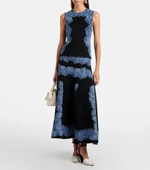 Ulla Johnson Alessia Knitted Jacquard Midi Skirt - Black