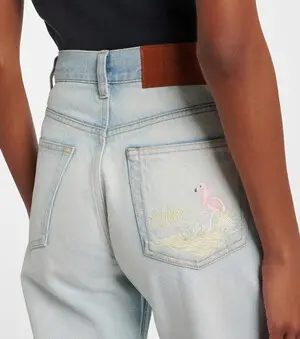 Chloé Faded Wide-leg Jeans