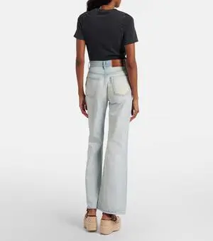 Chloé Faded Wide-leg Jeans