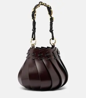 AMANU Burundi Mini Leather Bucket Bag - Brown