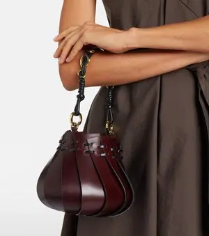 AMANU Burundi Mini Leather Bucket Bag - Brown