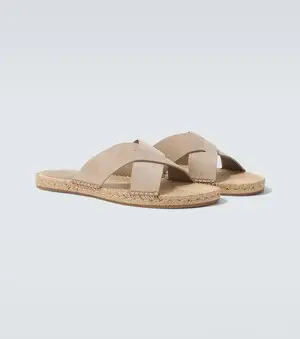 Zegna Suede Espadrille Sandals