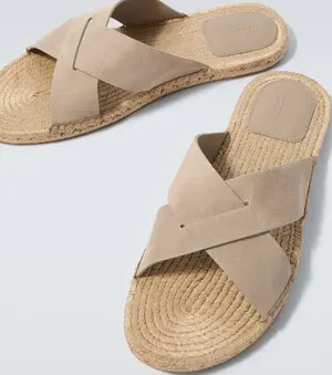 Zegna Suede Espadrille Sandals