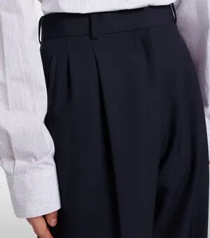 THE ROW Mune Wool Straight Leg Trousers