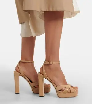 JIMMY CHOO Kove Suede Platform Sandals