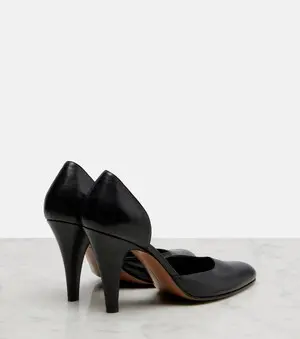 THE ROW Ornella D'orsay Leather Pumps - Black