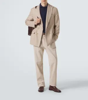 Brunello Cucinelli Cashmere Polo Sweater - Blue