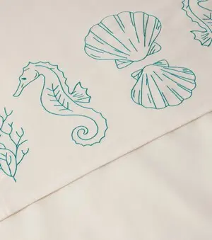 LES-OTTOMANS Embroidered Linen Tablecloth