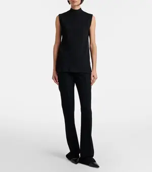 THE ROW Fabien Wool Cady Flared Pants
