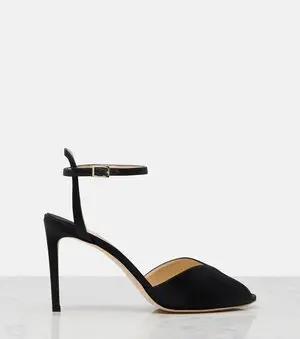 JIMMY CHOO Sacora Suede Sandals