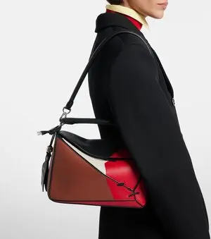 Loewe Puzzle Lion Intarsia Small Shoulder Bag