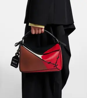 Loewe Puzzle Lion Intarsia Small Shoulder Bag