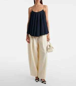 Jacquemus Voile Open-back Jersey Top - Blue