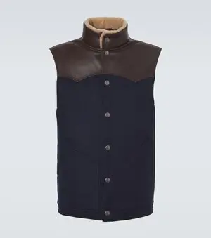 Brunello Cucinelli Shearling-trimmed Wool Vest