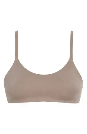 Commando Rib Bralette - Truffle