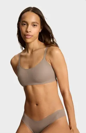 Commando Rib Bralette - Truffle