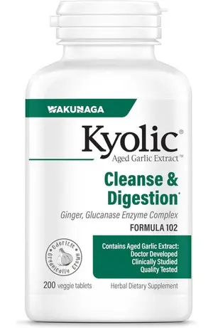 KYOLIC Aged Garlic Extract Formula 102, Cleanse & Digestion, Ginger And Enzyme Complex - None