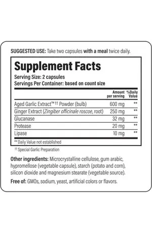 KYOLIC Aged Garlic Extract Formula 102, Cleanse & Digestion, Ginger And Enzyme Complex