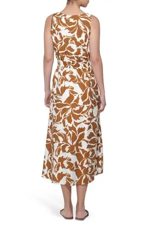 Adelyn Rae Sleeveless Maxi Dress With Wood Trim
