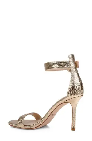 L'Agence Gisele Ankle Strap Sandal - Gold Lizard