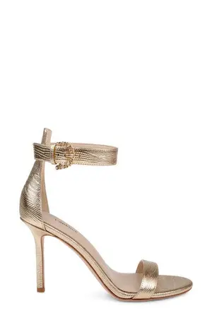 L'Agence Gisele Ankle Strap Sandal - Gold Lizard