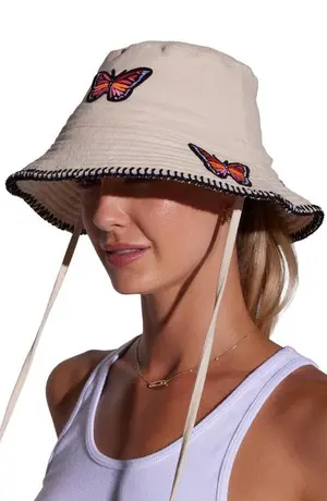 Lauren Moshi Aria Color Butterfly Bucket Hat