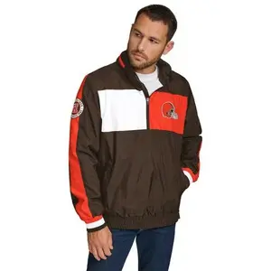 Tommy Hilfiger Cleveland S Gael Lightweight Half-zip Pullover Hoodie Jacket - Brown