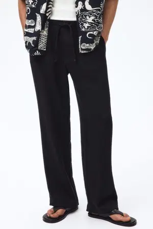 H&m Relaxed Fit Trousers - Black