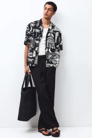 H&m Relaxed Fit Trousers - Black