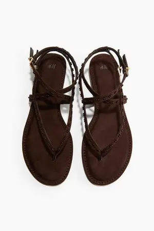H&m Bead-detail Strappy Sandals