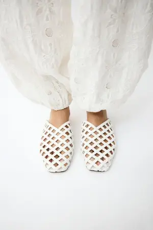 H&m Interwoven Mules With Square Toe
