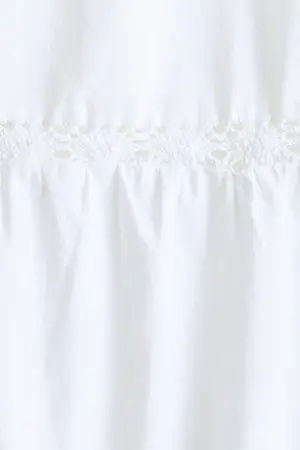 H&m Lace-trimmed Flared-skirt Midi Dress