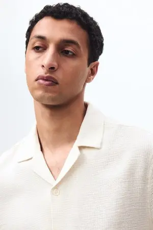 H&M Regular-fit Resort Shirt - Cream