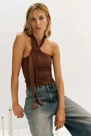 H&m Strap-detail Halterneck Top
