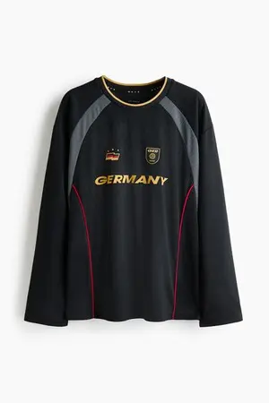 H&m Printed Football Shirt - Black/germany