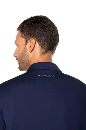 Coolibar Victory Lap Short Sleeve Polo - Navy