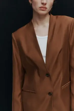 H&m Lapelless Single-breasted Blazer