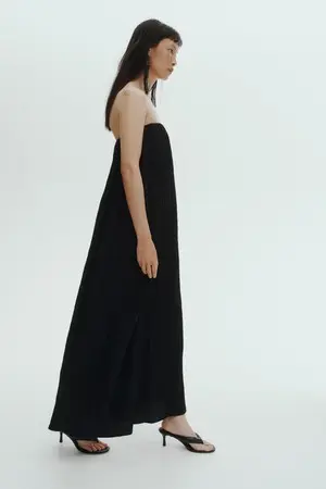 H&m Crinkled Bandeau Maxi Dress