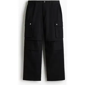 H&m Loose Fit Cargo Trousers - Black