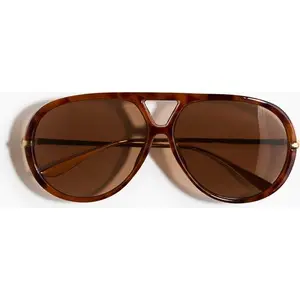 H&m Aviator-style Sunglasses - Brown/tortoiseshell Pattern