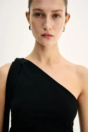 H&m Draped One-shoulder Top