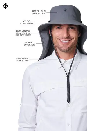 Coolibar Stevie Ultra Sun Hat With Neck And Face Drape
