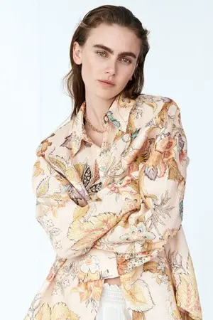 H&m Oversized Linen Shirt