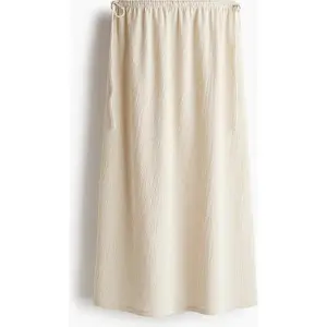 H&m Crinkled Drawstring Skirt - Light Beige