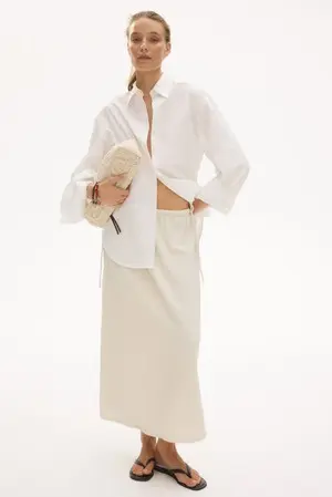 H&m Crinkled Drawstring Skirt