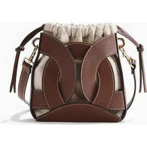 H&m Crossbody Bucket Bag With Drawstring Pouch - Brown