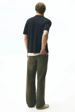 H&M Regular Fit Knitted Short-sleeved Shirt
